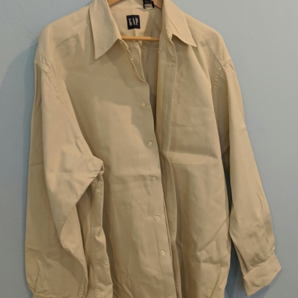 GAP | Shirts | Mens Beige Button Up | Poshmark
